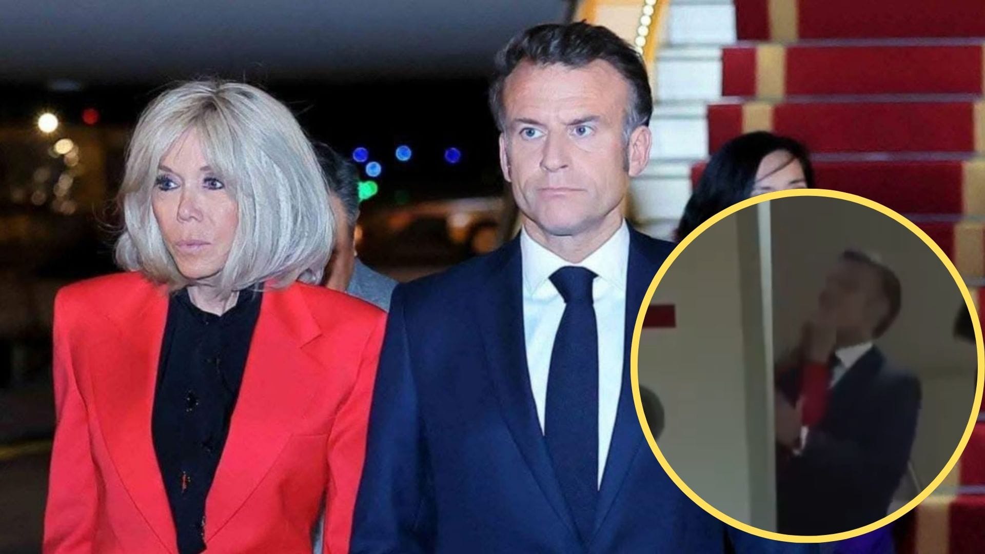 Viral y polémico: Brigitte Macron agrede a Emmanuel Macron en plena visita presidencial