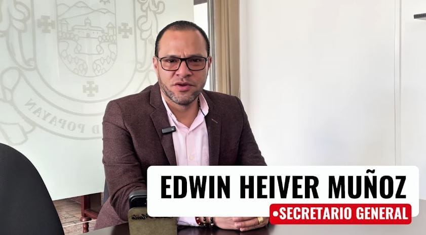 Edwin Muñoz detalla logros de la Secretaría General de Popayán